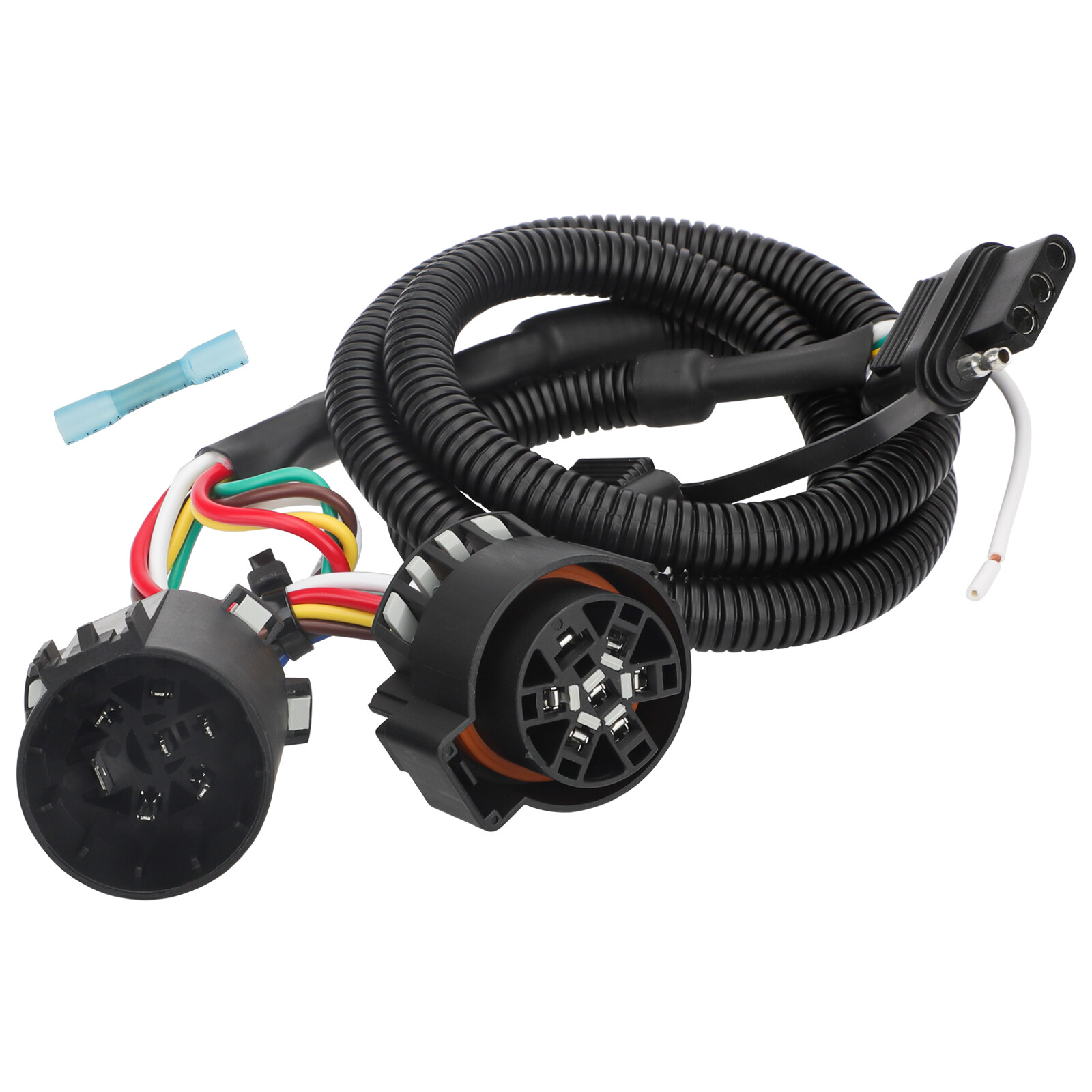 7 Pin to 4 Pin Harness, 43 Inches Trailer Extension Wiring Connector ...