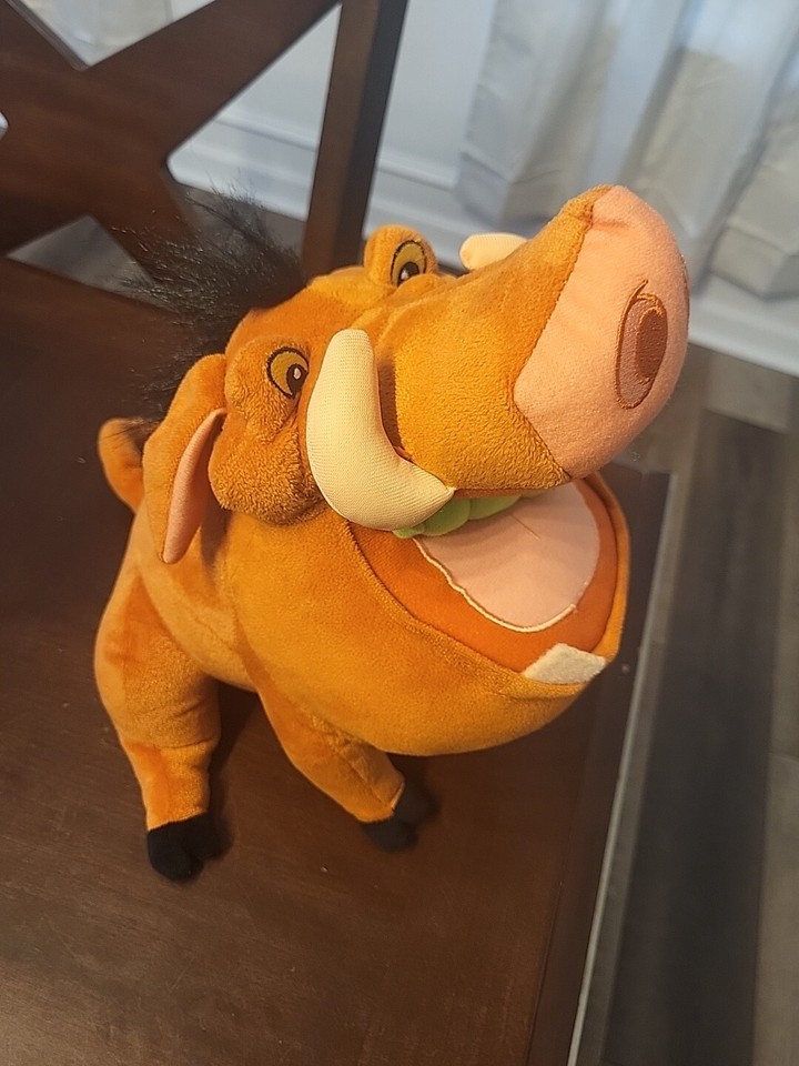 Disney Lion King Talking Burping Farting PUMBAA WARTHOG Plush 2003 ...