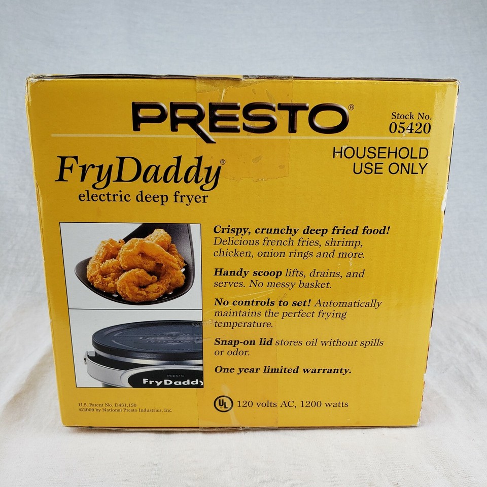 Presto 05420 FryDaddy Electric Deep Fryer Cooker NEW in Box Fry Daddy ...
