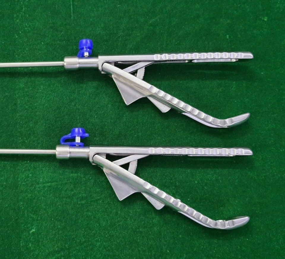 2pc Laparoscopic Needle Holder Curved 5mmx330mm Endoscopy Reusable ...