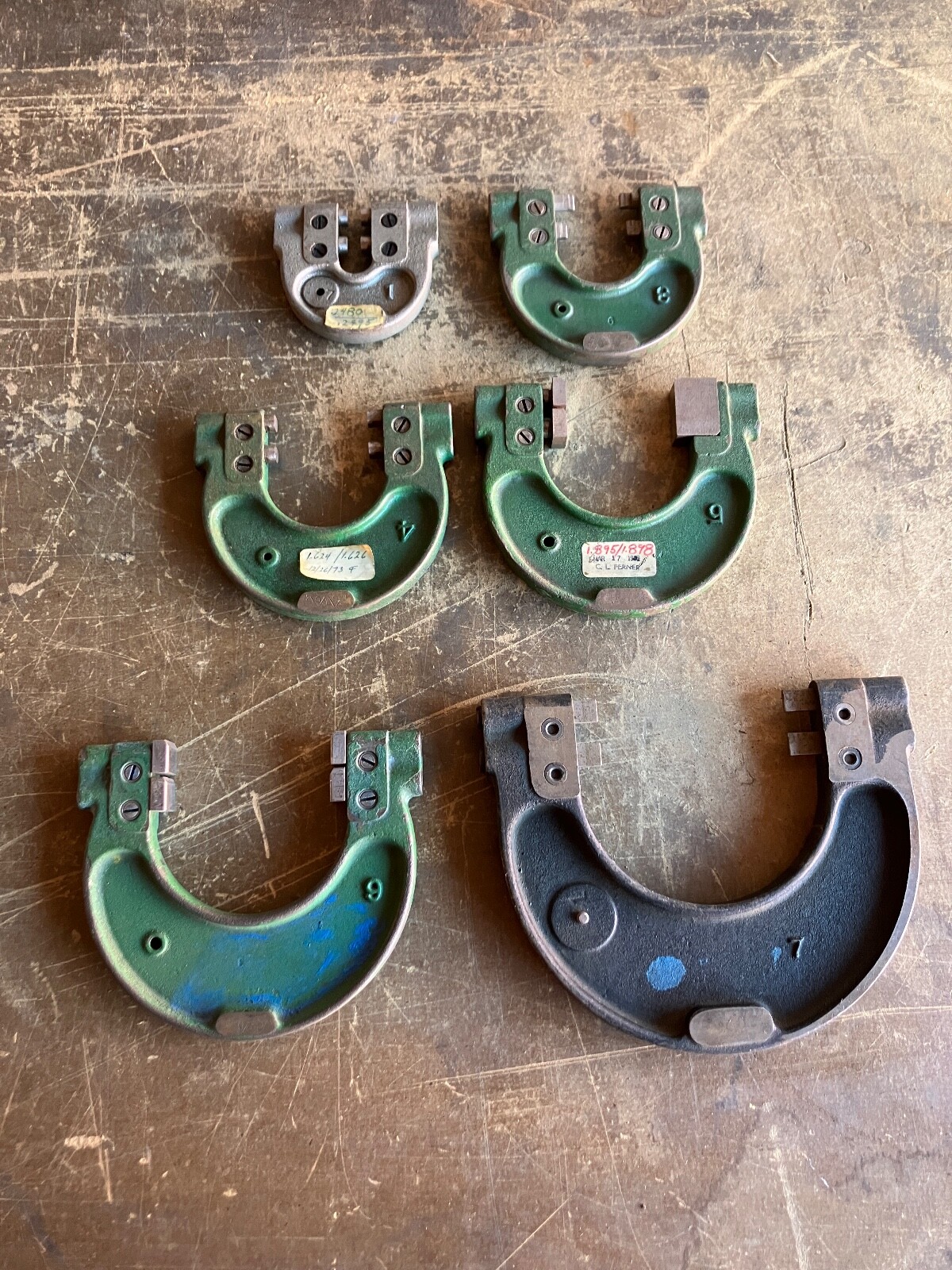 6pc #1,3,4,5,6,7 Snap Gage Set GTD Machinist Inspection Tool Go-No-Go ...