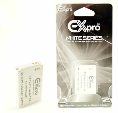 Ex-Pro White Battery SLB-10A - Samsung SL502 SL520 SL620 SL720 SL820 ...