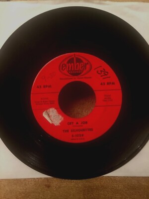 The SILHOUETTES-RARE Orig Top 1 Rock/R&B HIT 45-"Get A Job"-Ember ...