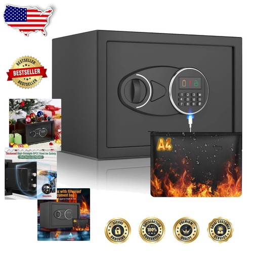 Alloy Steel Fireproof Safe Box with Alarm & Customizable Storage - 0.77 ...