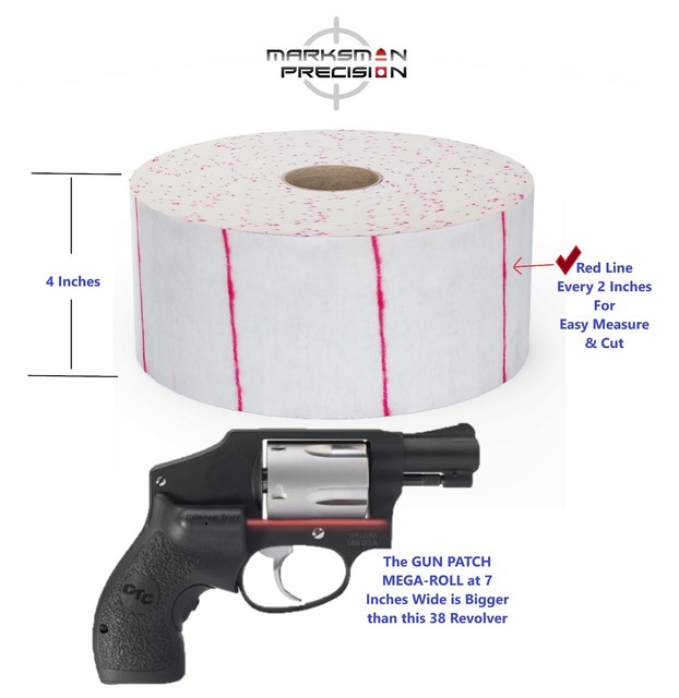 Marksman Precision Gun Patch Mega-roll Strong 100 Double Brushed Cotton ...