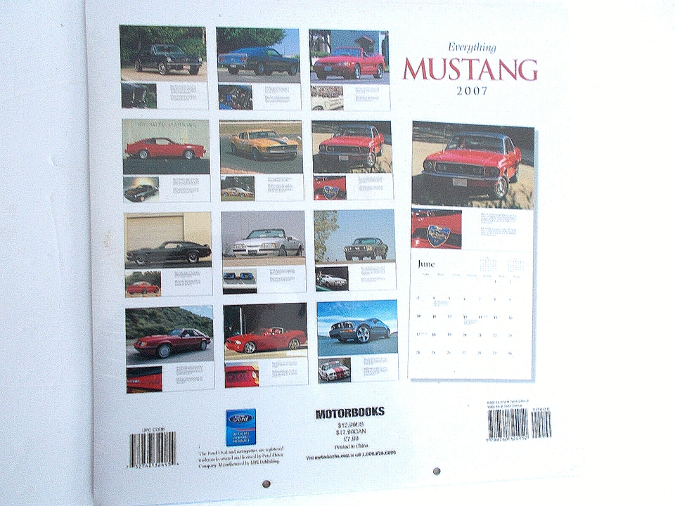 EVERYTHING MUSTANG 2007 DAVID NEWHARDT CALENDAR FACTORY SEALED | eBay