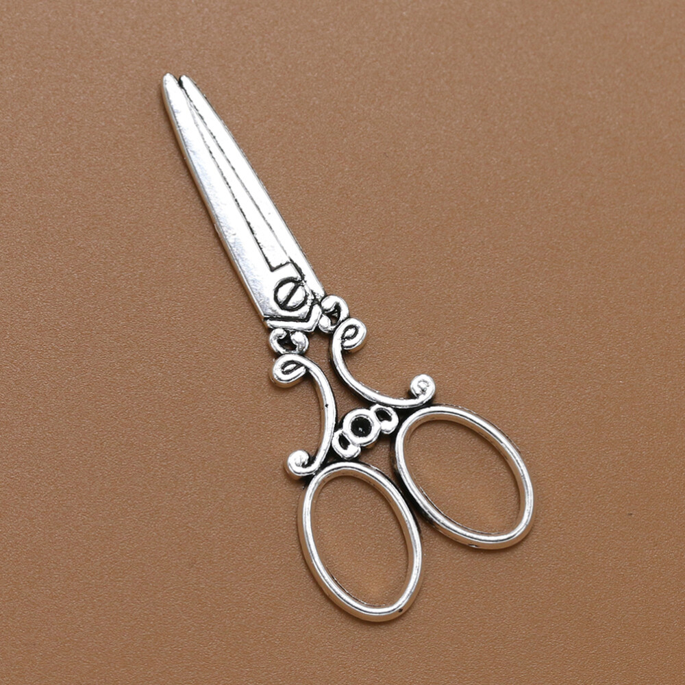 20pcs Delicate Alloy Barber Scissor Pendants Charms DIY Jewelry Making ...
