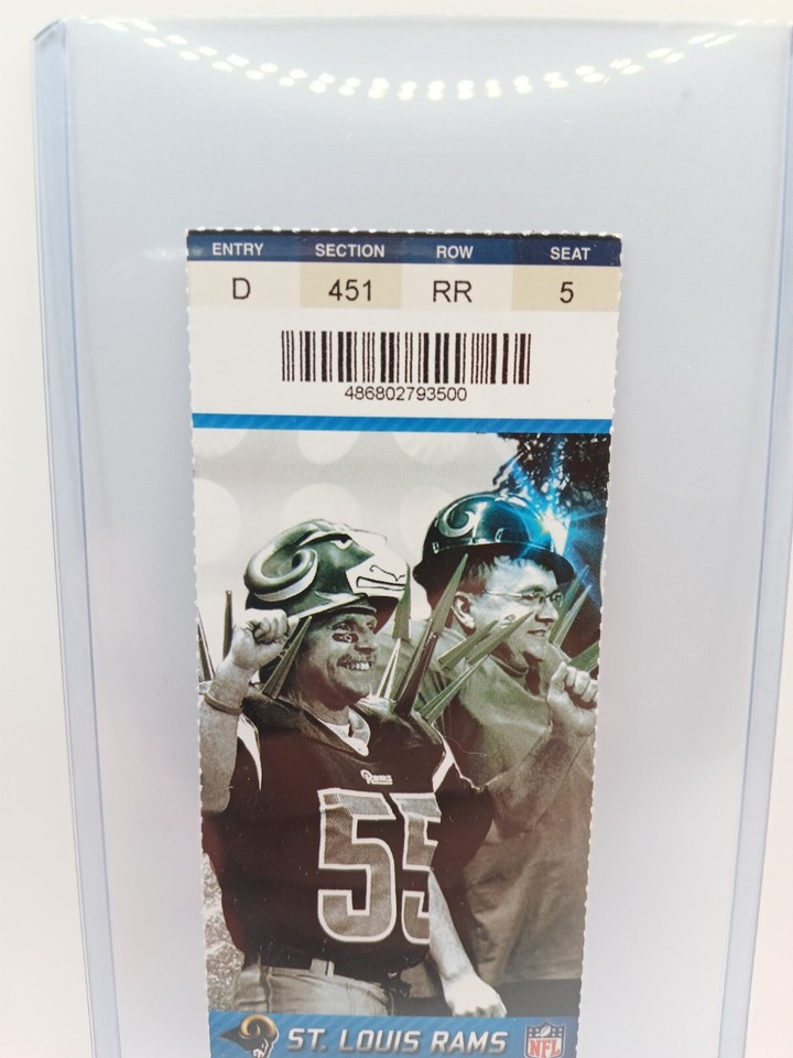 Jason Kelce NFL Debut Ticket Full Stub Philadelphia Eagles vs Rams 9/11 ...