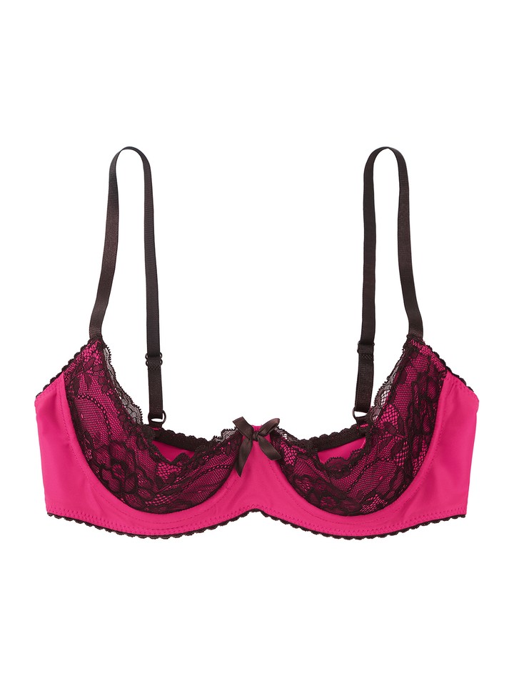 Women's 1/2 Cup Lace Shelf Bra Underwire Push Up Bras Lingerie ...