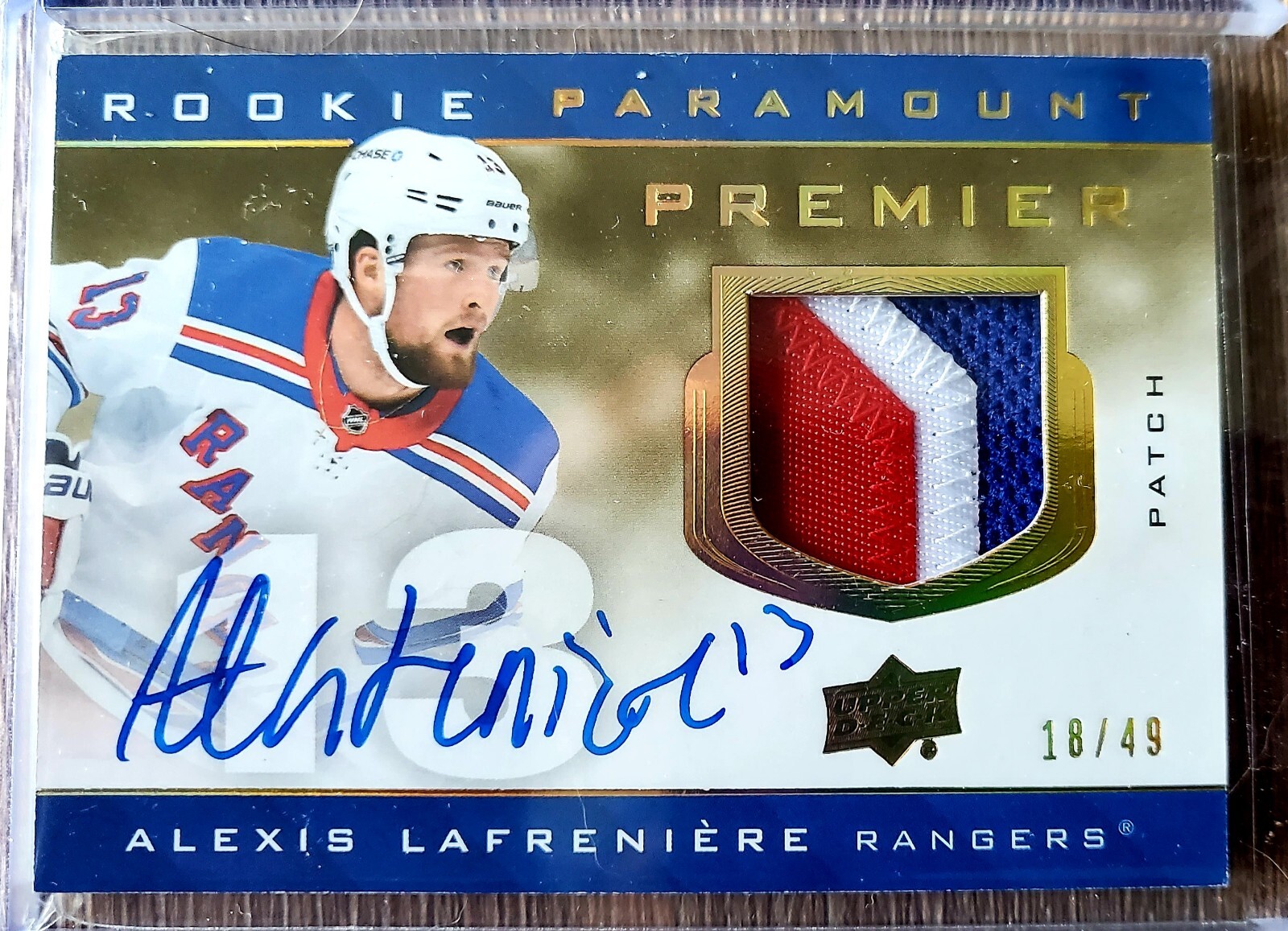 2020-21 Alexis Lafreniere UD Premier Rookie Paramount Auto Patch *3 ...