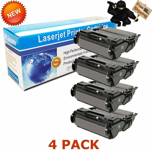 4 PK Black Toner Cartridge For Lexmark T650 T652 T654 T656 T650H11A ...