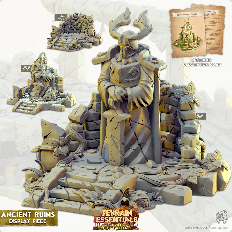 Ancient Ruins Set | TTRPG Scatter Diorama Dollhouse Miniature | Terrain ...