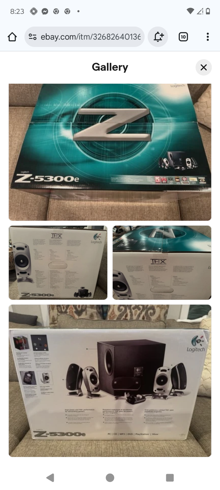 New Logitech Z-5300e 5.1 THX Surround Computer Speakers Subwoofer New ...