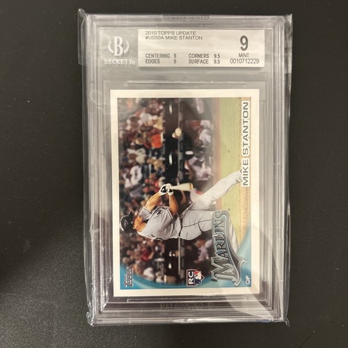 GIANCARLO MIKE STANTON ~ 2010 Topps Update Rookie #US50A Graded BGS 9 ...