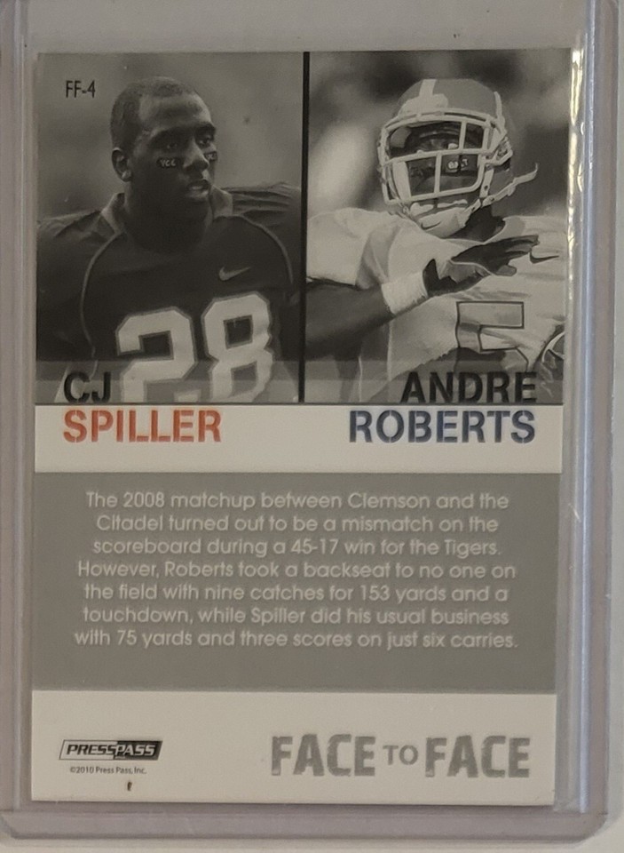 2010 Press Pass PE Face To Face #FF4 C.J. Spiller/Andre Roberts ...
