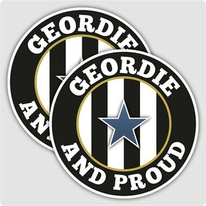 2 x Geordie & Proud S/A Vinyl Stickers Toon Army North East Car/Van ...