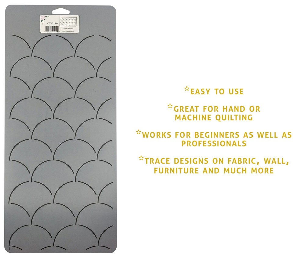 Quilting Stencils Clamshell Quilt Pattern Scallops Background Quilters Template | eBay