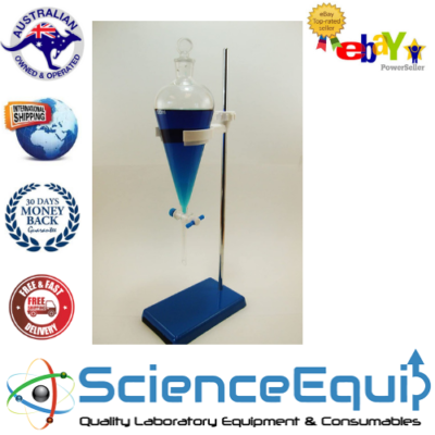 Separating Funnel KIT Separatory PTFE Stopcock Funnel Holder-Metal ...