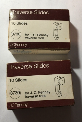 2 Vintage Sealed Packs JCPenny Traverse Slides For Traverse Curtain ...