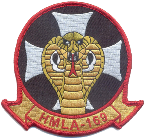 4" MARINE CORPS HMLA-169 VIPERS HELICOPTER SQUADRON HOOK & LOOP RED ...