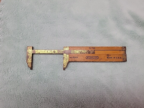 VINTAGE STANLEY TOOLS #136 INSIDE/OUTSIDE WOOD & BRASS CALIPERS | eBay
