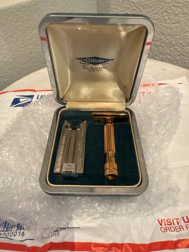 Super Rare Gillette “Techmatic” Gold Speed Loader Razor | eBay