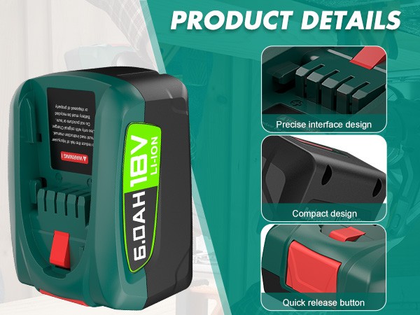 4X~1X 6.0Ah For Bosch 18V Li-ion Battery PBA PSR PSB Green Tools Home ...