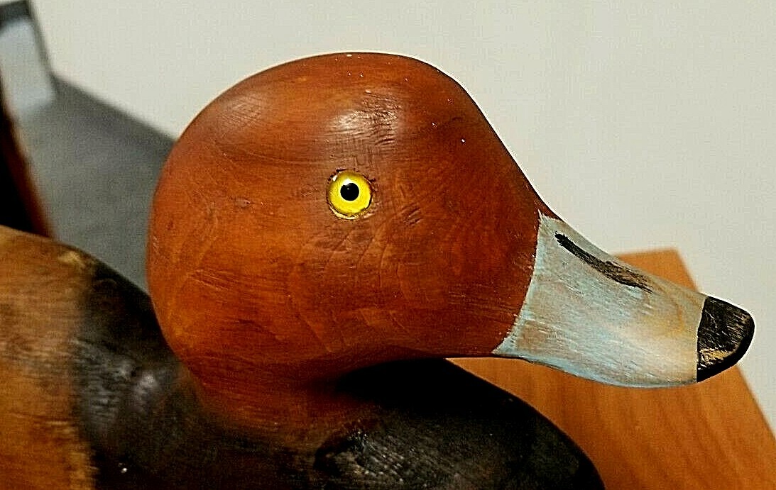 VINTAGE REDHEAD DRAKE WOOD DUCK DECOY JENNINGS DECOY COMPANY Hand ...