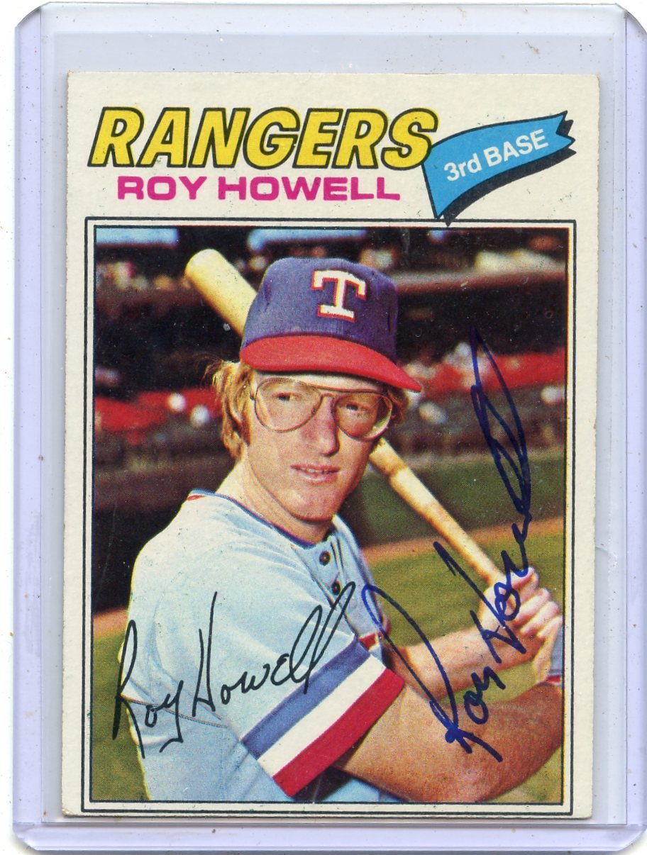 1977 TOPPS BASEBALL #608 ROY HOWELL AUTOGRAPH, TEXAS RANGERS 102618 | eBay