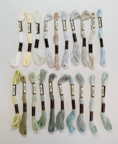 20 x Venus Embroidery Floss Thread Pastel Pale Shades Standard Cotton ...
