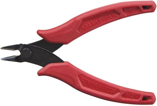 Klein Tools D275-5 Diagonal Flush Cutters, Micro Wire & Compact Zip Tie ...