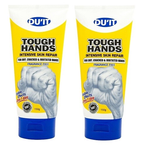 2 x Du'It Tough Hands Fragrance Free Intensive Skin Repair Cream 150g ...