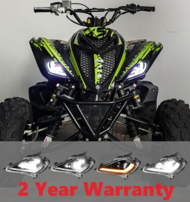 LED Headlight set. 2006-2025 YAMAHA RAPTOR YFZ 450 700R YFM 250 350 700 ...