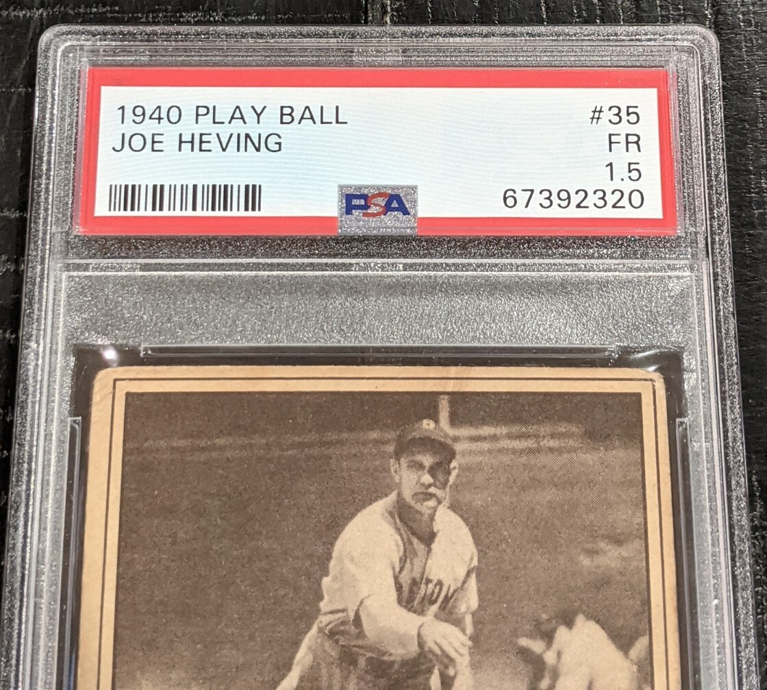 1940 Play Ball Joe Heving PSA 1.5 FR #35 Vintage Boston Red Sox Joseph ...