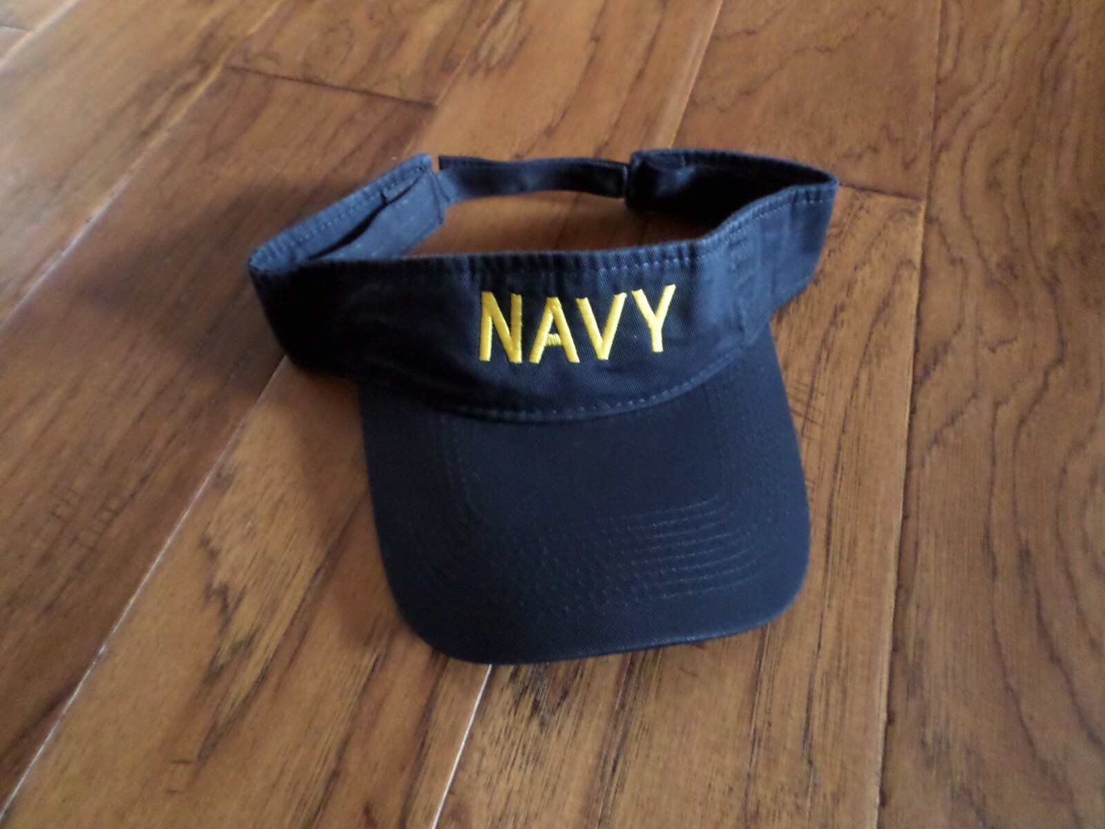 U.S NAVY SUN VISOR CAP BLUE HAT WITH EMBROIDERED YELLOW NAVY | eBay