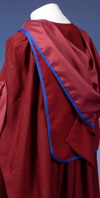 London PhD Style Graduation Gown, Hood and Tudor Bonnet Set-Ex-hire ...