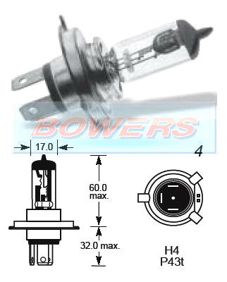 Ring R472 12V Volt 60/55W H4 P43T Halogen Headlight Headlamp Bulb | eBay UK