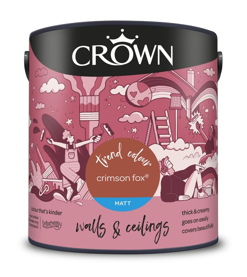 Crown Emulsion Paint Matt or Silk 2.5L 5L All Colours | eBay UK