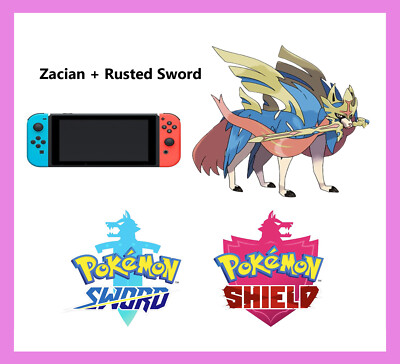 Pokemon Sword & Shield - Zacian + Rusted Sword | eBay UK