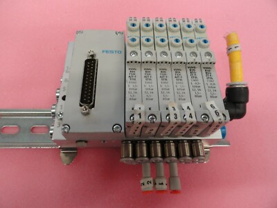 Festo VAEM-L1-S-M1-25 w/6 VUVG-B10 Solenoid Valves | eBay