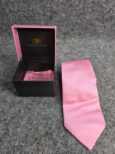 DeSantis Collection Pink Silk Tie With Gift Box Made In Italy | eBay