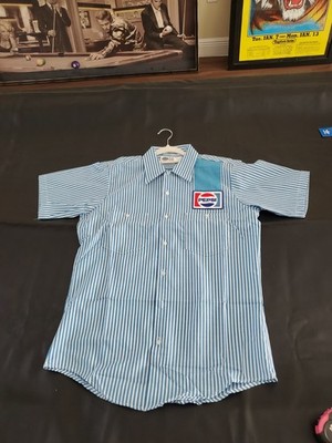c.1980s Original Vintage Pepsi Men’s Uniform Striped Shirt Medium NEW ...
