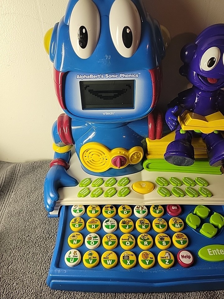 Alphabert's Sonic Phonics LEARN-TO-READ SYSTEM Vtech 2002 VINTAGE ~ 4 ...