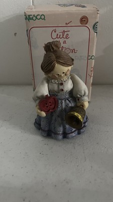 Enesco Teacher Figurine Cute As A Button Original Box 628743 Cute As A ...