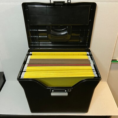 Hanging File Folders (30 Letter Size) & Portable File Box | eBay