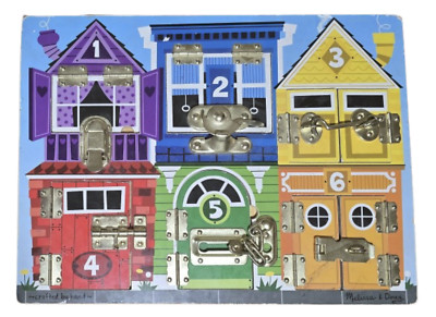 Melissa & Doug Latches Board Educational Numbers Toy Puzzle Locks ...