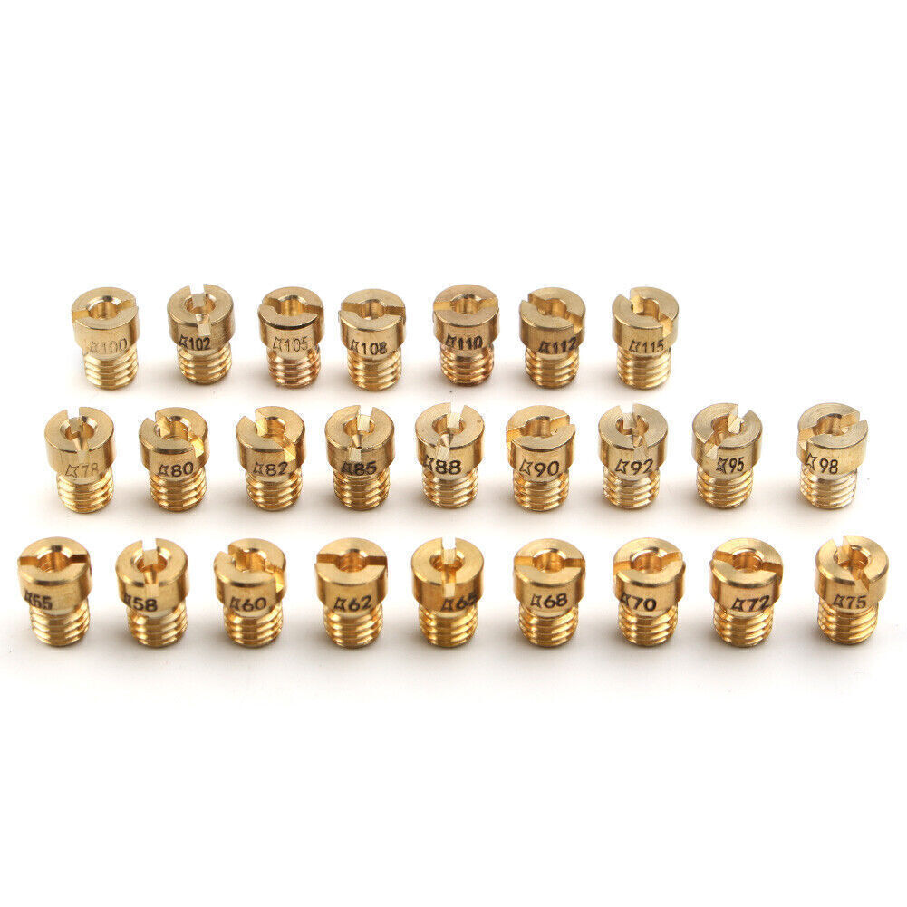25Pcs Carburetor Main Jet Kit Fit For Dellorto PHBG SHA 5mm #55-#115 ...