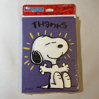 Hallmark Peanuts Snoopy 10 Thank You Notes New In Package | eBay