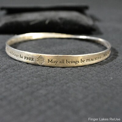 SR USA 925 Sterling Silver Religious Engraved Philippians 4:13 Bangle 8 ...