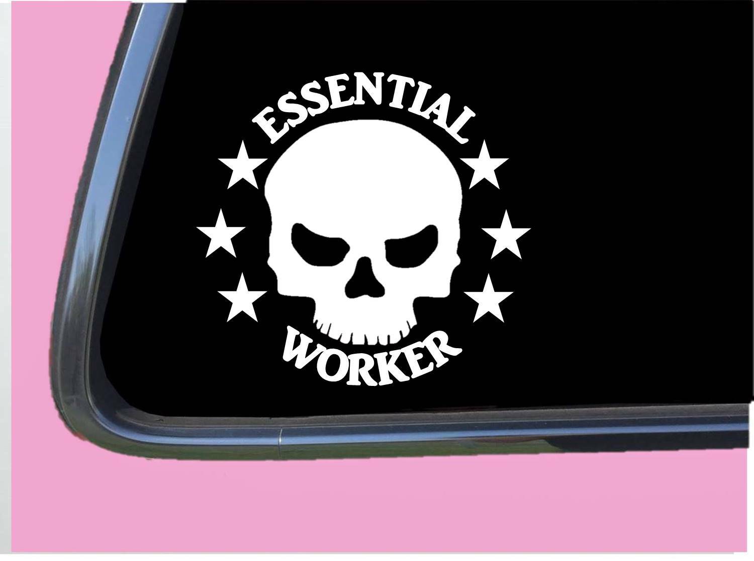Essential Worker Sticker Skull TP 1237 6 inch Decal sign | eBay
